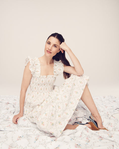 The Ellie Nap Dress - Pastel Trellis – Hill House Home