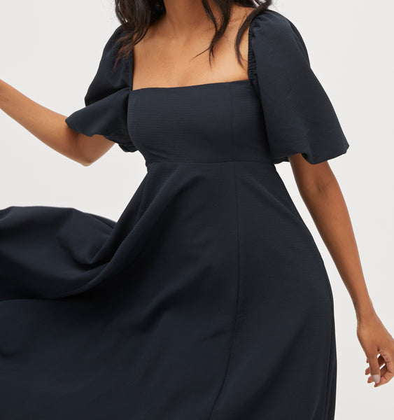 The Matilda Dress - Black Crepe – Hill House Home