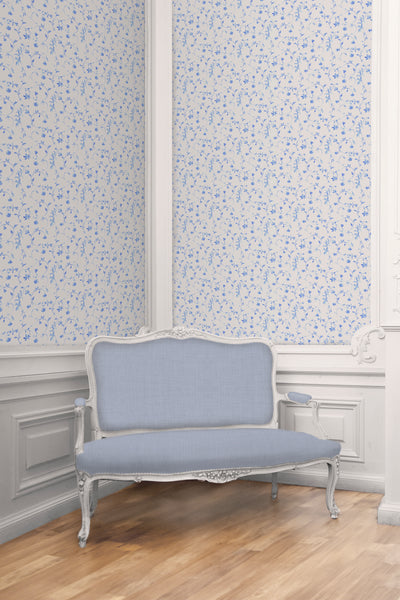 Clay Coated Wallpaper - Blue Botanical – Hill House Home
