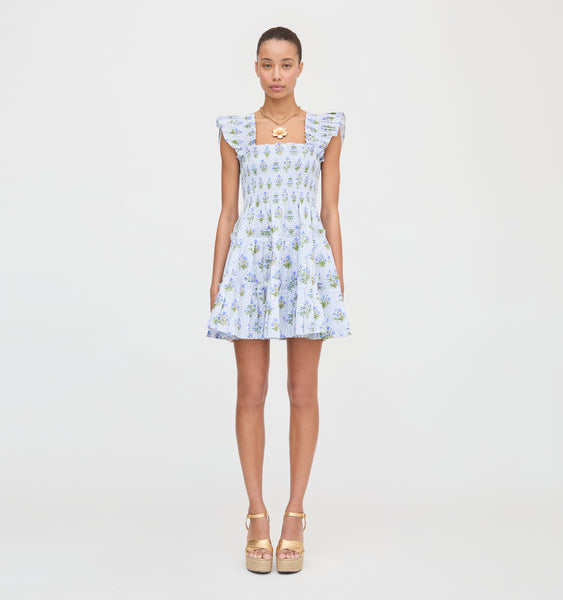 The Charlotte Nap Dress - Blue Block Print – Hill House Home