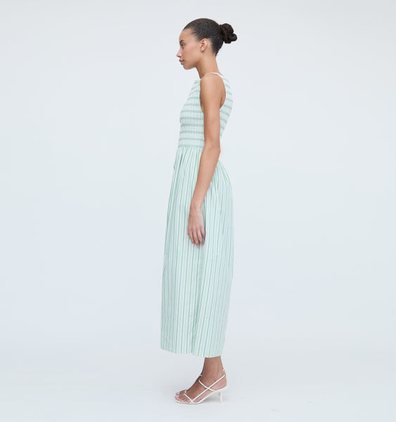 The Cosima Nap Dress - Apple Green Stripe – Hill House Home