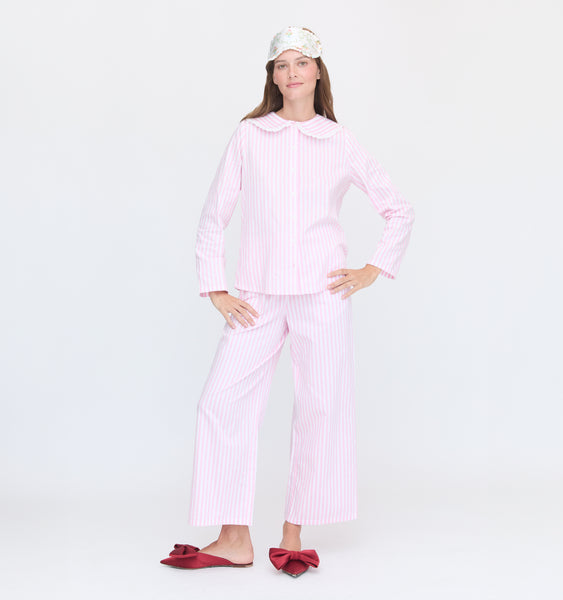 The Ruffle Eye Mask - Pastel Trellis – Hill House Home