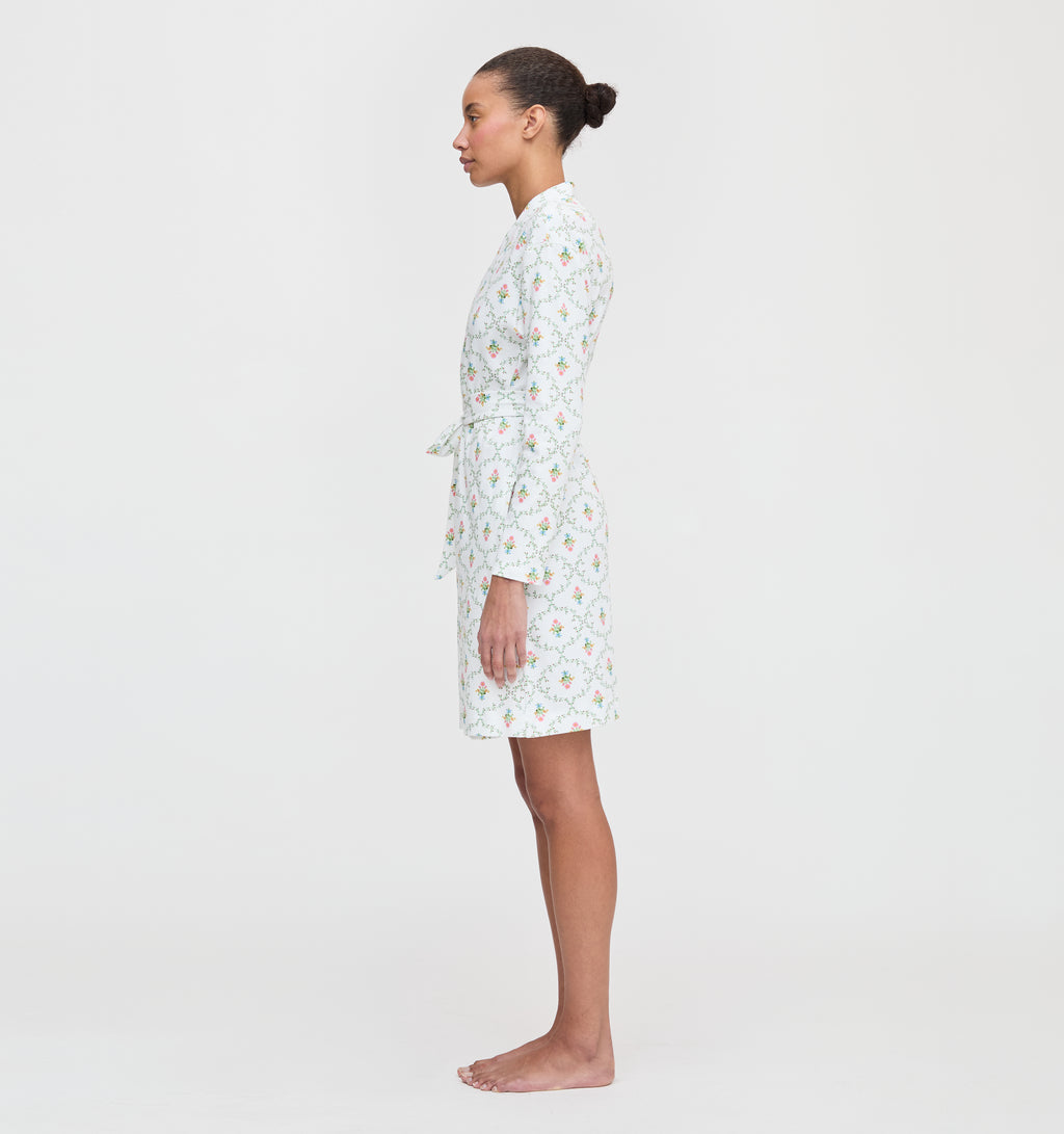 The Ivory Robe - Pastel Trellis – Hill House Home