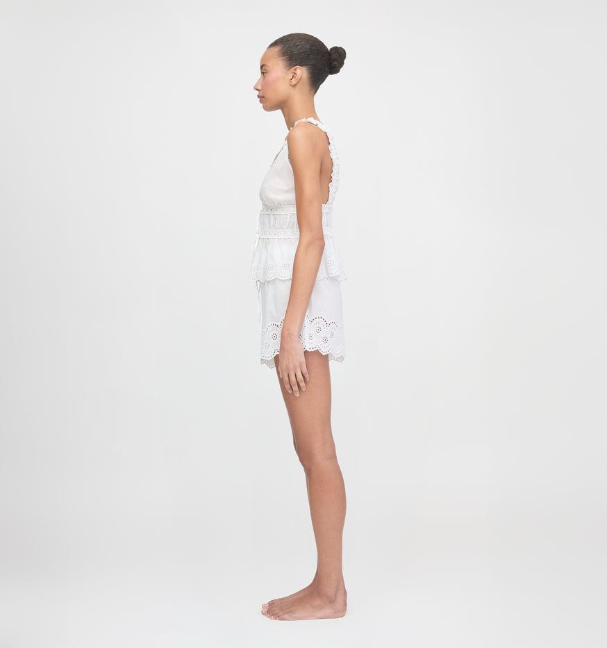 The Raven Top - White Broderie Voile – Hill House Home