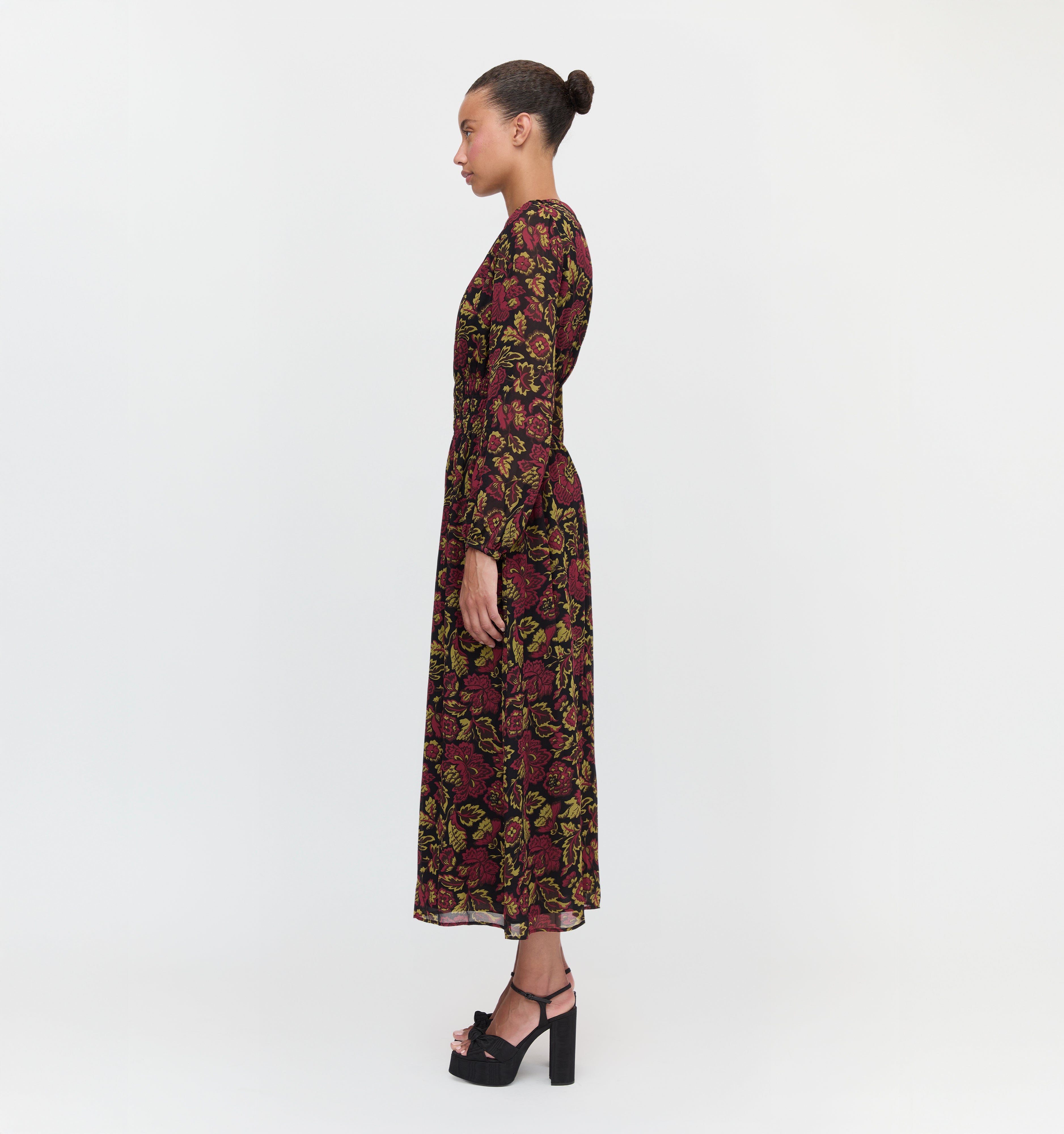 The Rosely Dress - Black Palampore Floral – Hill House Home