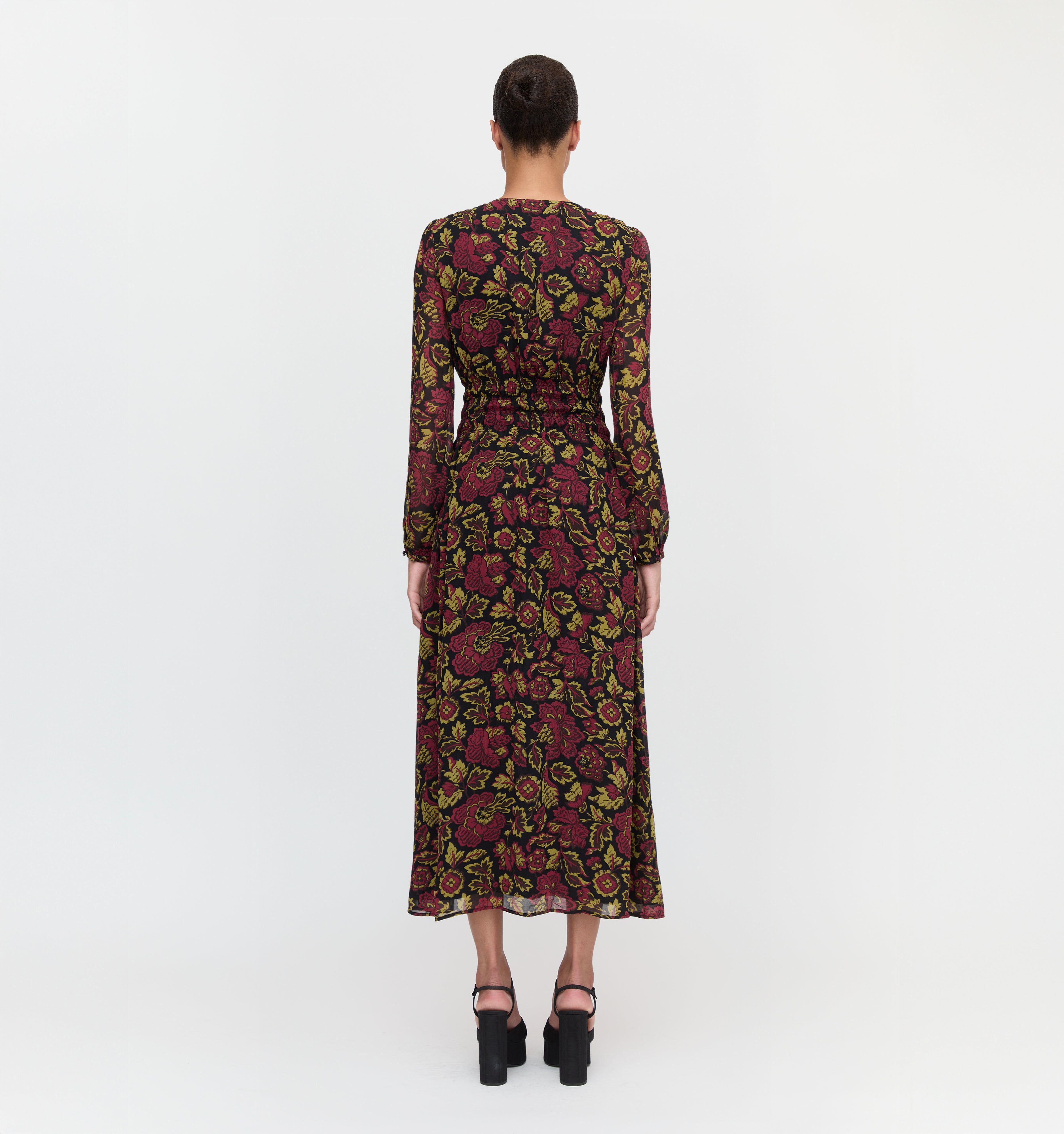 The Rosely Dress - Black Palampore Floral – Hill House Home