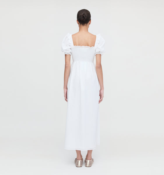 The Scarlett Nap Dress - White Shadow Stripe – Hill House Home
